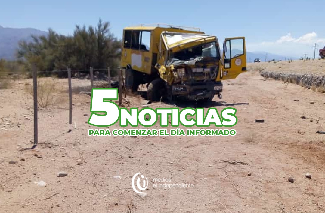 Estas son las 5 noticias más relevantes para comenzar el día informado