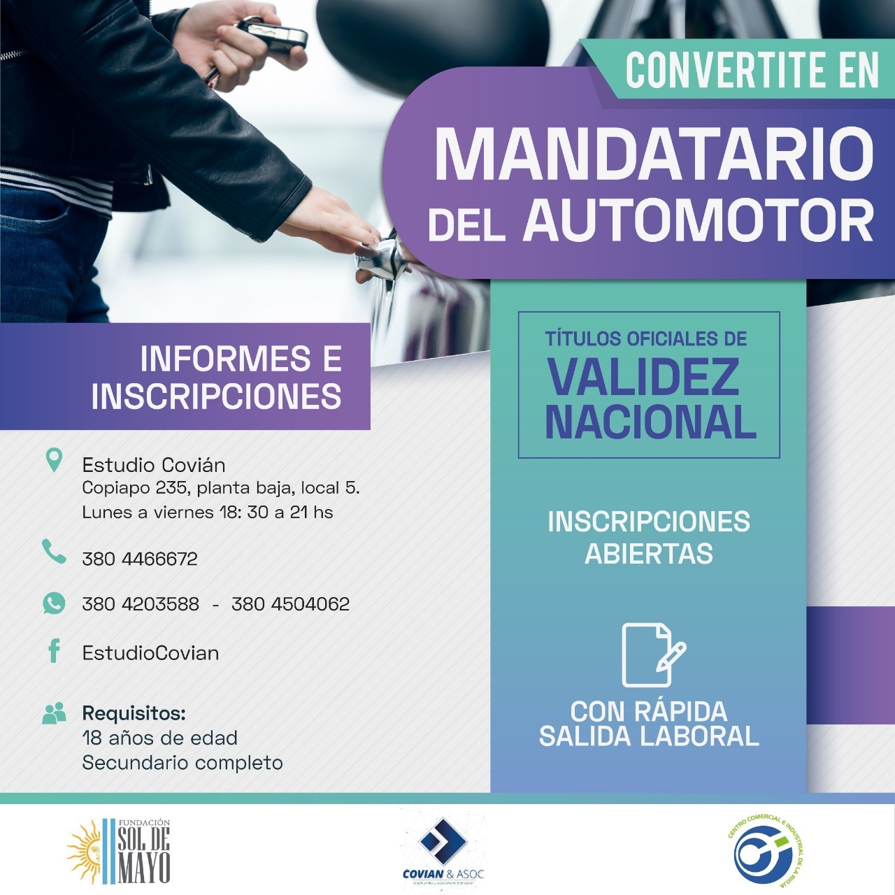 Inscripciones abiertas para el curso de mandatario del automotor