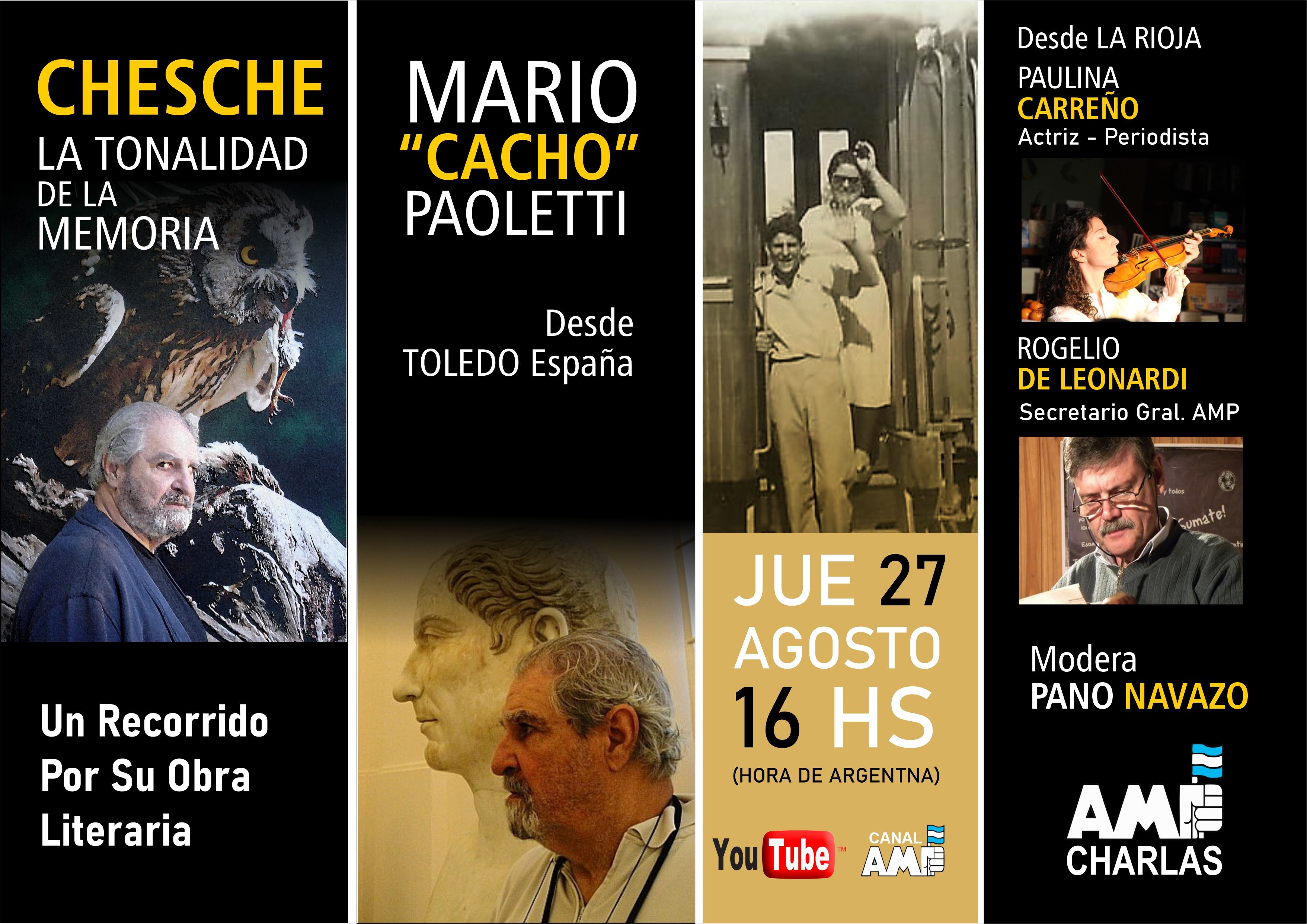 Charla virtual con Mario Paoletti un recorrido por su obra literaria