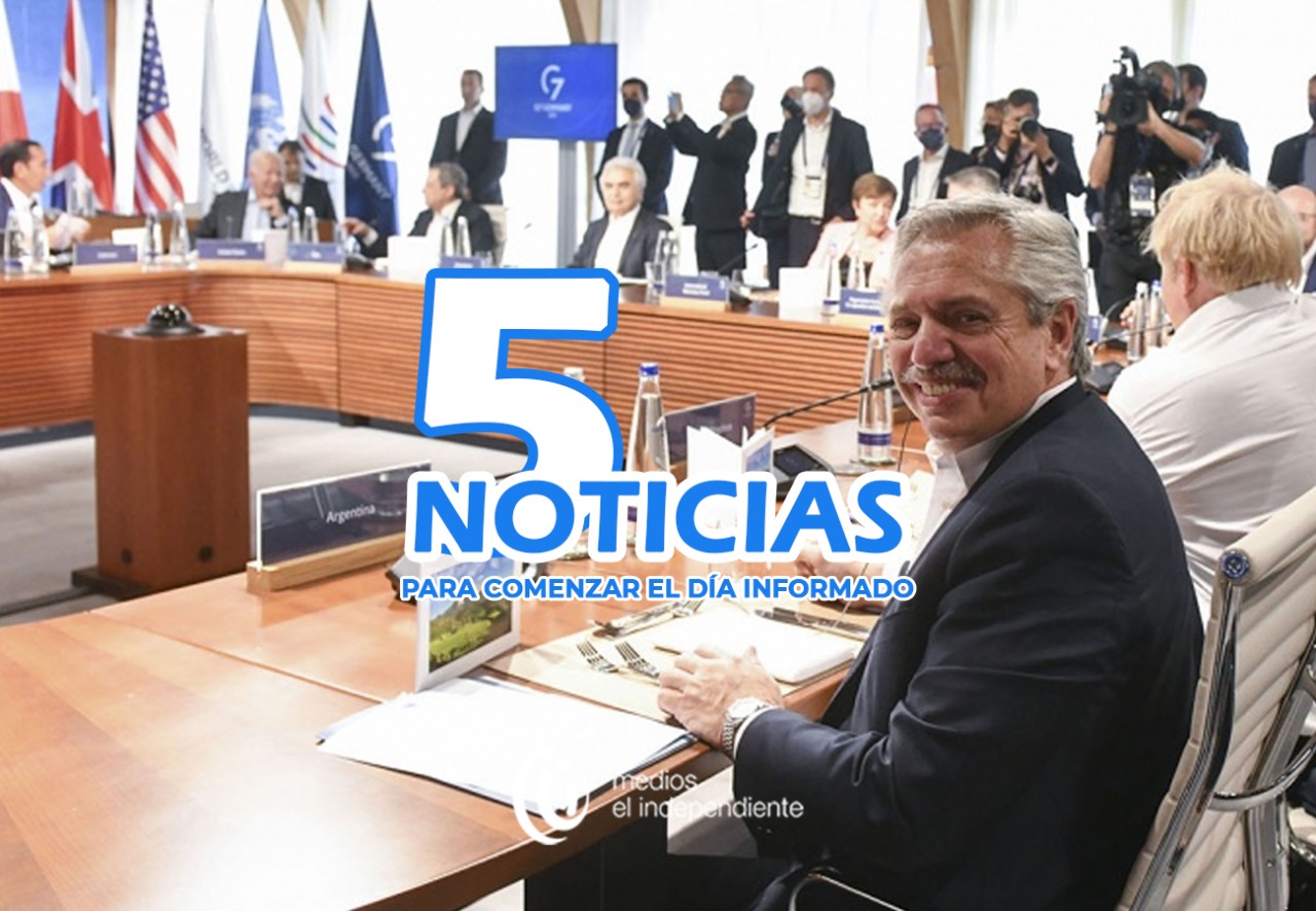Estas son las 5 noticias más relevantes para comenzar el día informado